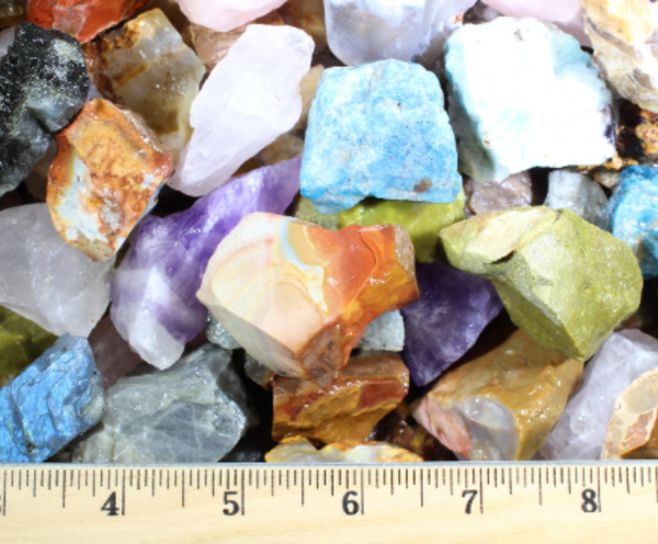 Madagascar Mix - 13 Stone Rough Rock Mix for Tumbling, Lapidary or Hom ...