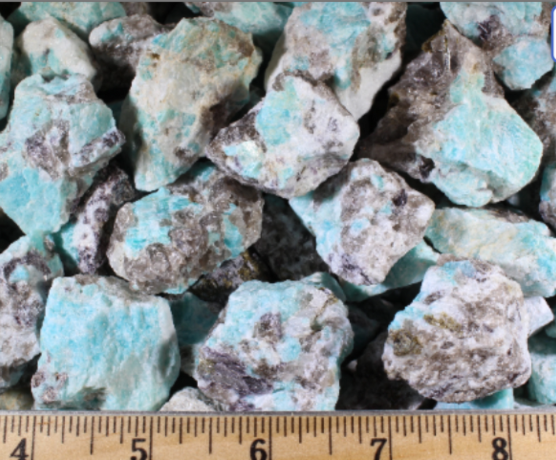 Amazonite | Tumbling Rough Rocks from Brazil | 1" - 2" Raw Crystals ...