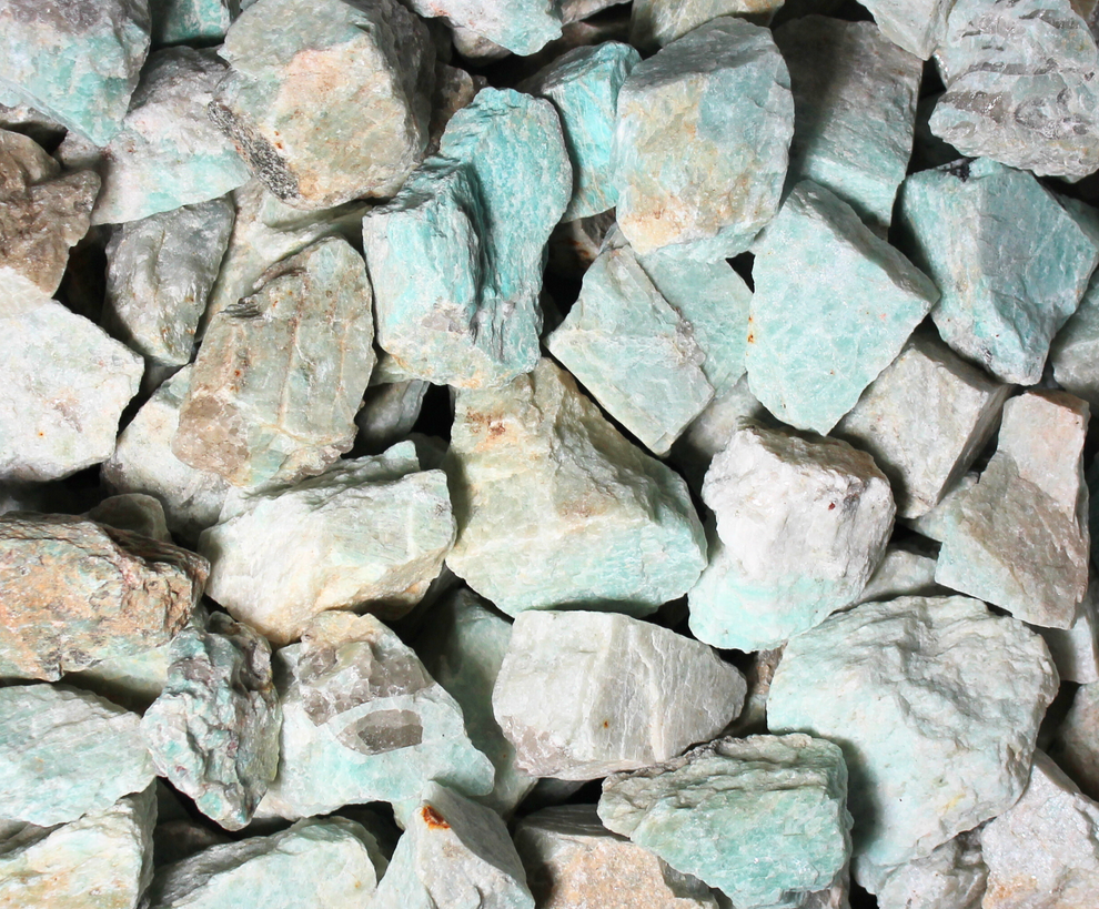 Amazonite | Tumbling Rough Rocks from Brazil | 1" - 2" Raw Crystals ...