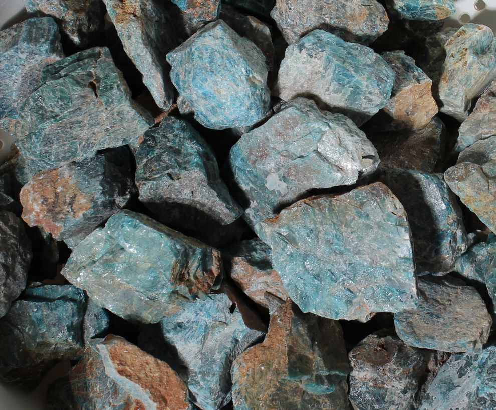 Blue Apatite | Large Tumbling Rough Rocks | 1.5" - 3" Raw Crystals ...