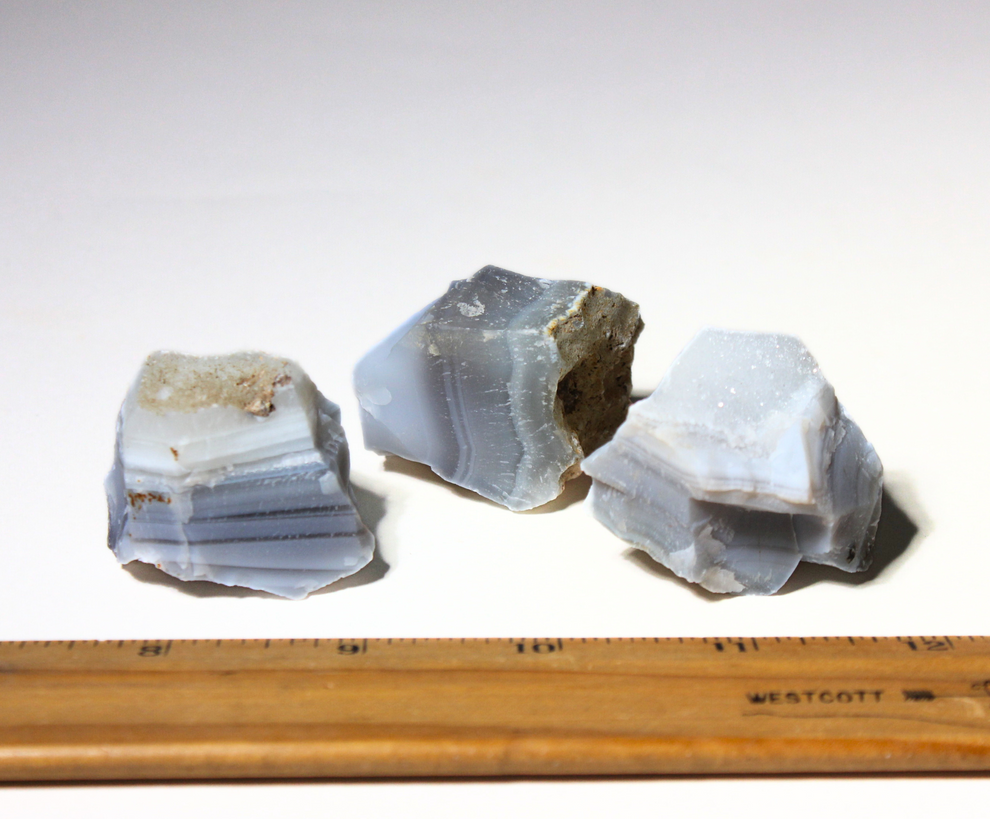 Blue Gray Agate | Tumbling Rough Rocks from Asia | 1" - 2" Raw Crystals ...
