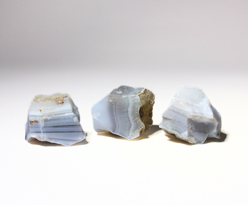 Blue Gray Agate | Tumbling Rough Rocks from Asia | 1" - 2" Raw Crystals ...