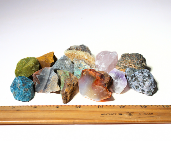 Madagascar Mix - 13 Stone Rough Rock Mix for Tumbling, Lapidary or Hom ...