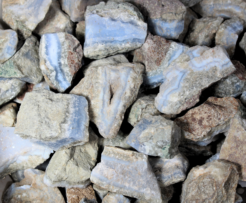 Blue Lace Agate | Tumbling & Lapidary Rough – ROCK AND TUMBLE